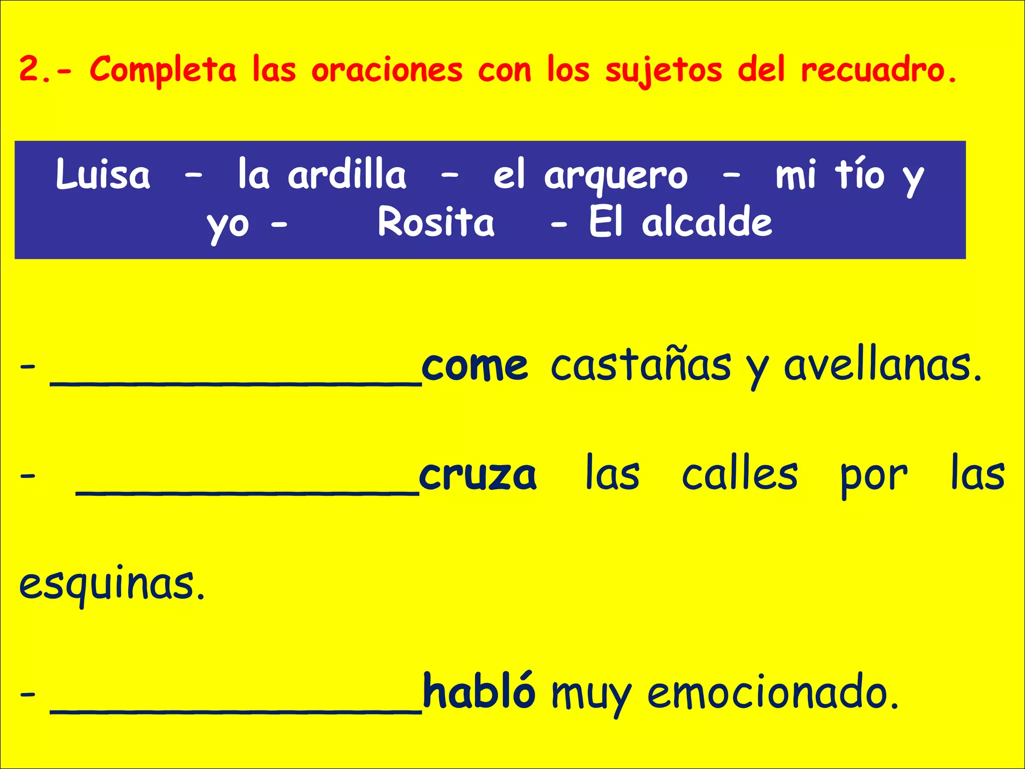 Concordancia entre el sujeto y el predicado | PPT