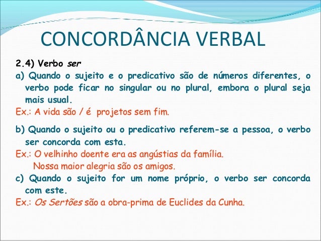 Concordancia Verbal