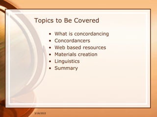 Concordancing and ESL | PPT