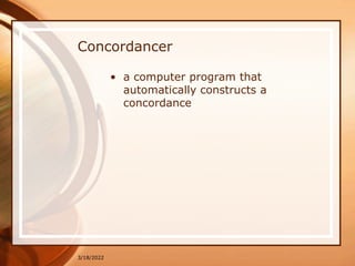 Concordancing and ESL | PPT