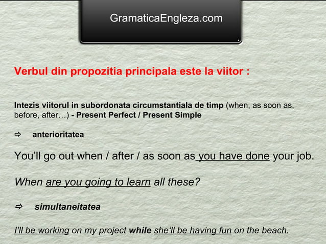 Concordanta timpurilor in limbe engleza | PPT