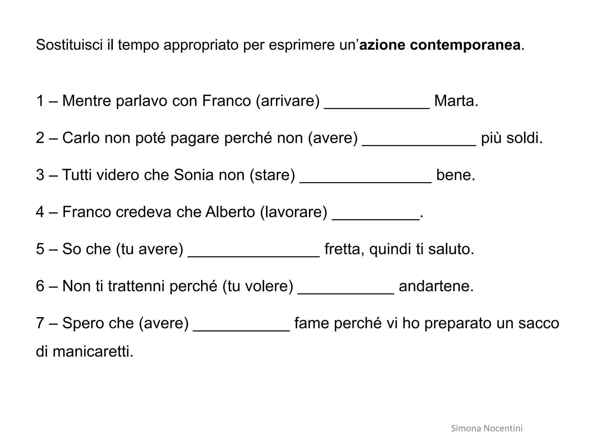 Concordanza dei tempi | PPTX