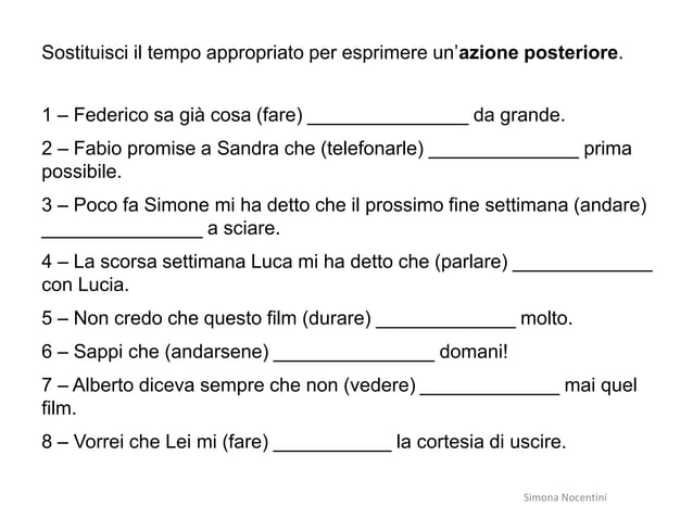 Concordanza dei tempi | PPTX | Television | Entertainment