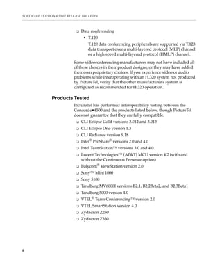 Concorde 4500 Software Version 6.50.02 Release Bulletin | PDF
