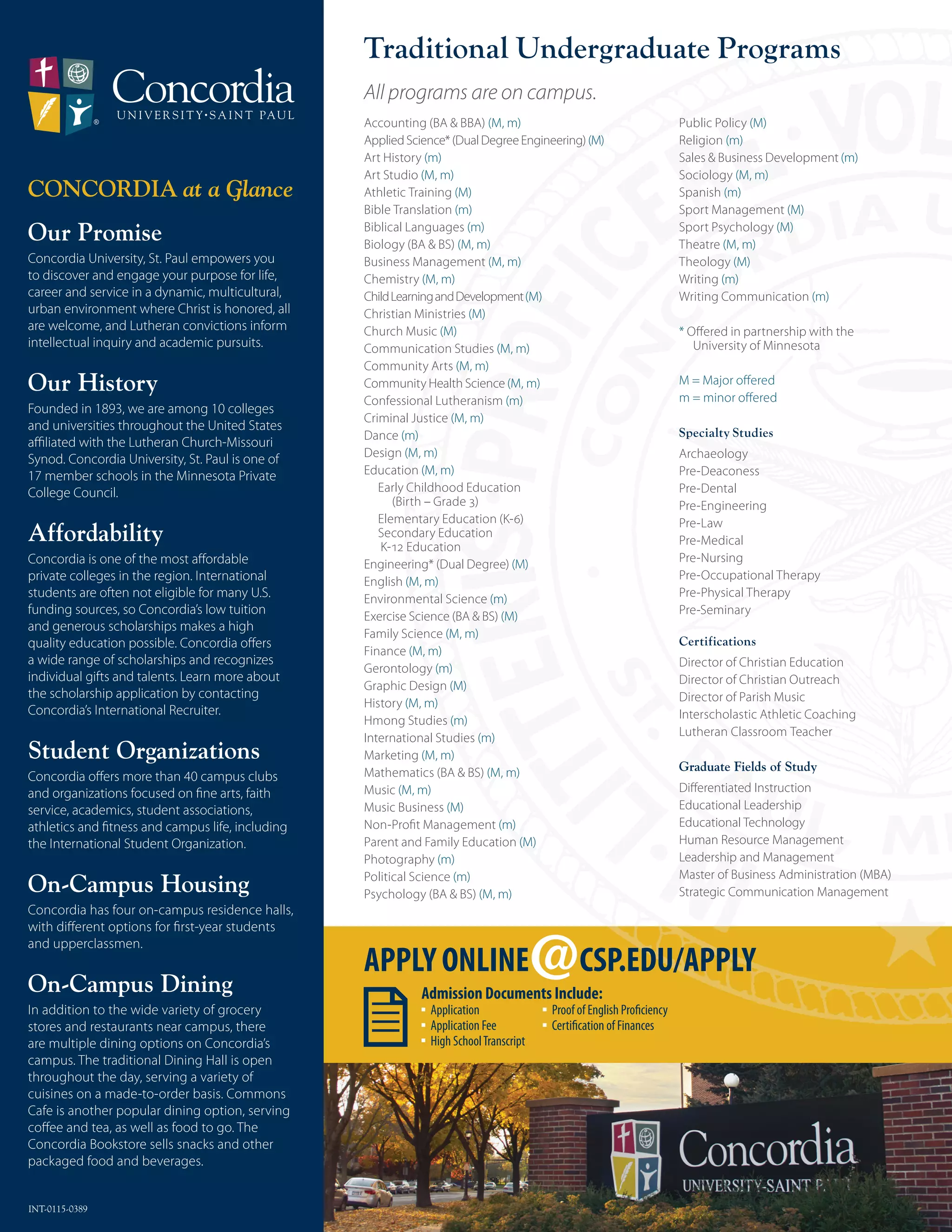 Concordia university st paul_international_program_general | PDF