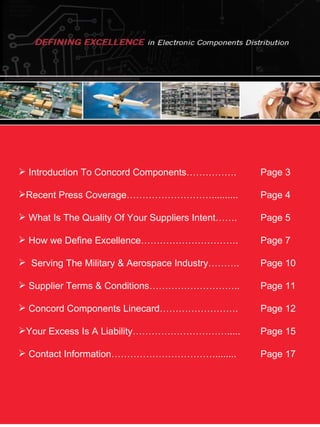 CONCORD COMPONENTS INTRO | PPT | Business and Finance