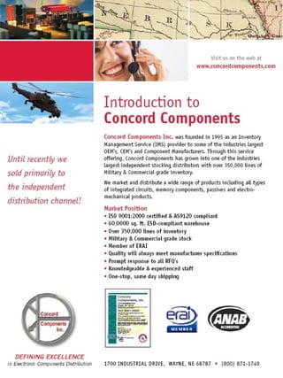 CONCORD COMPONENTS INTRO | PPT | Business and Finance