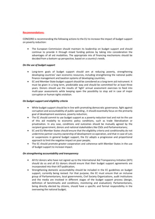 Concord position on eu budget support | PDF | Government Support and ...