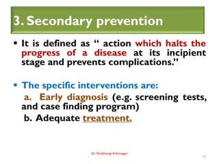 Concpt & levels of prevention | PDF