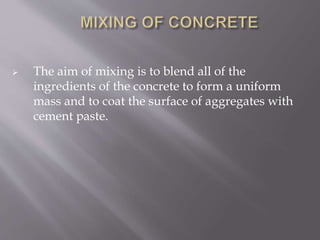 Concrete as a building material | PPTX