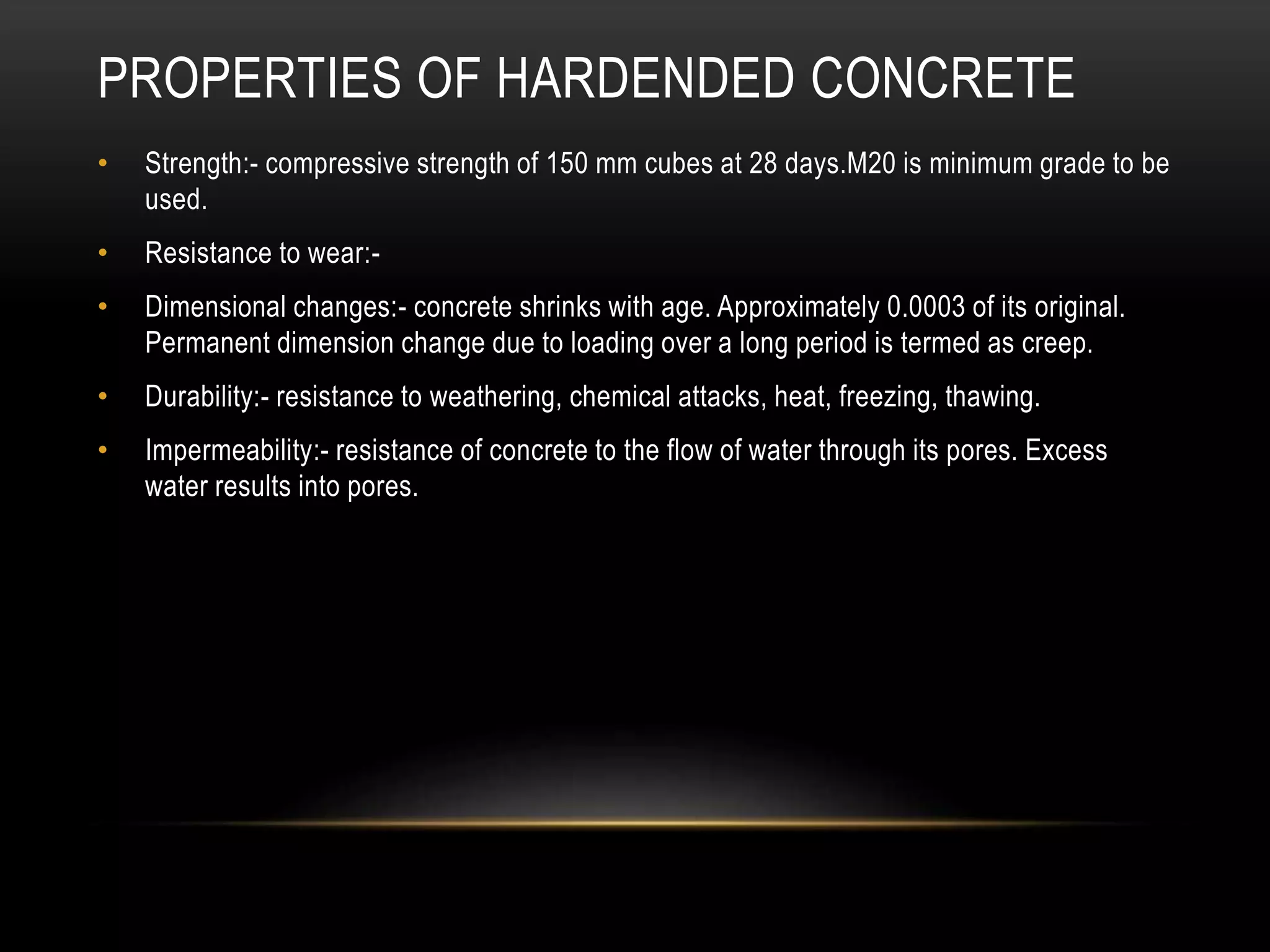 Concrete- types, testing & properties | PPTX