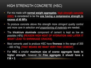 Concrete- types, testing & properties | PPTX