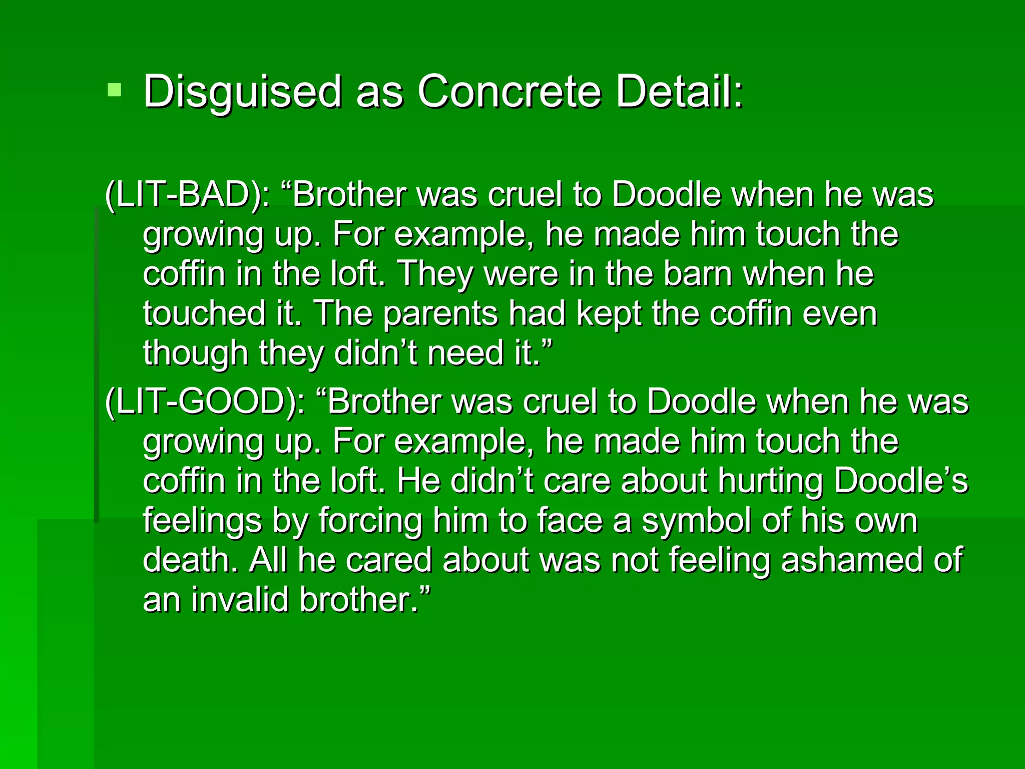 Concrete Detail And Commentary | PPT