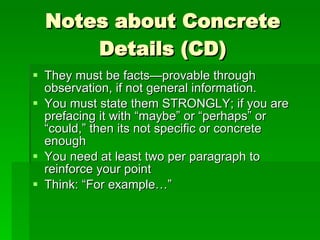 Concrete Detail And Commentary | PPT