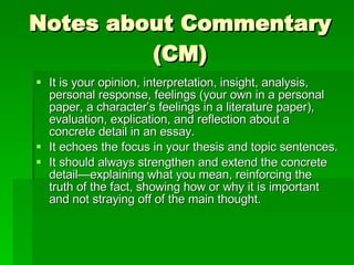 Concrete Detail And Commentary | PPT