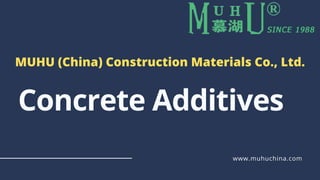 Concrete Additives | muhuchina | PPT