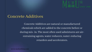 Concrete Additives | muhuchina | PDF
