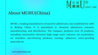Concrete Admixtures | MUHU Construction | PPT