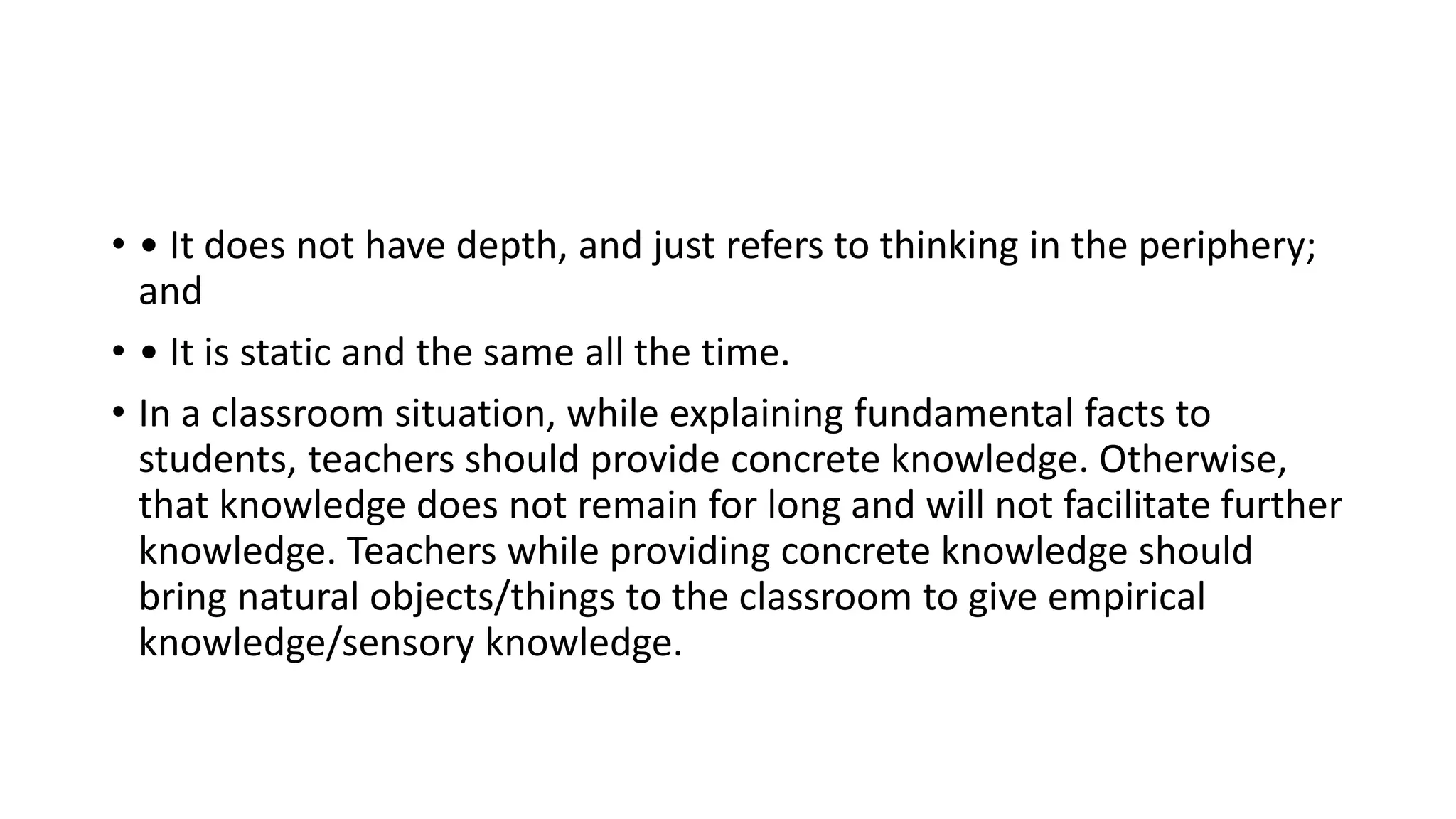 Concrete and Abstract Knowledge | PPTX