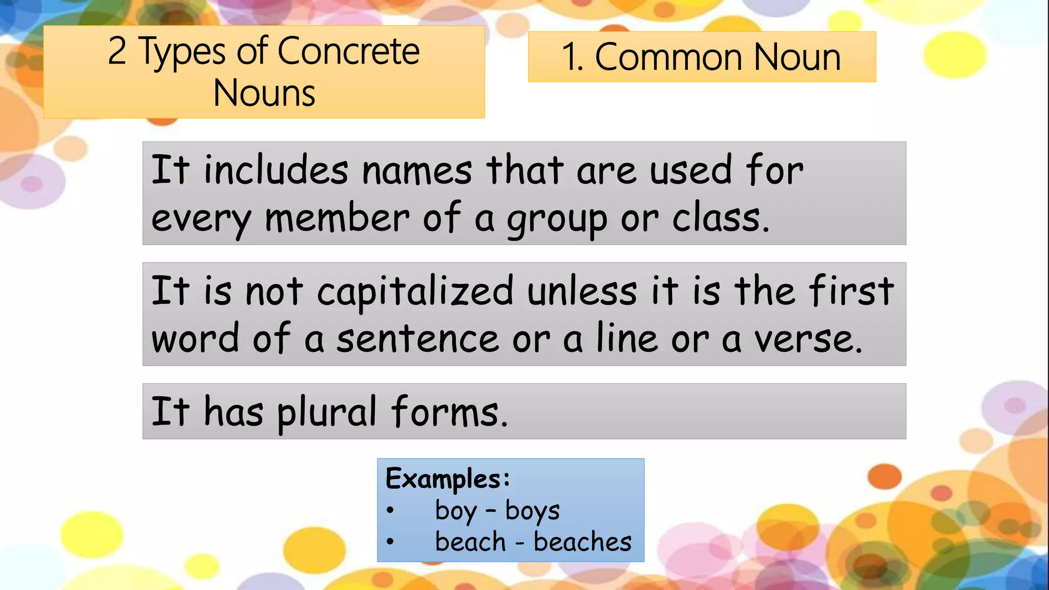 Concrete and abstract noun | PPTX