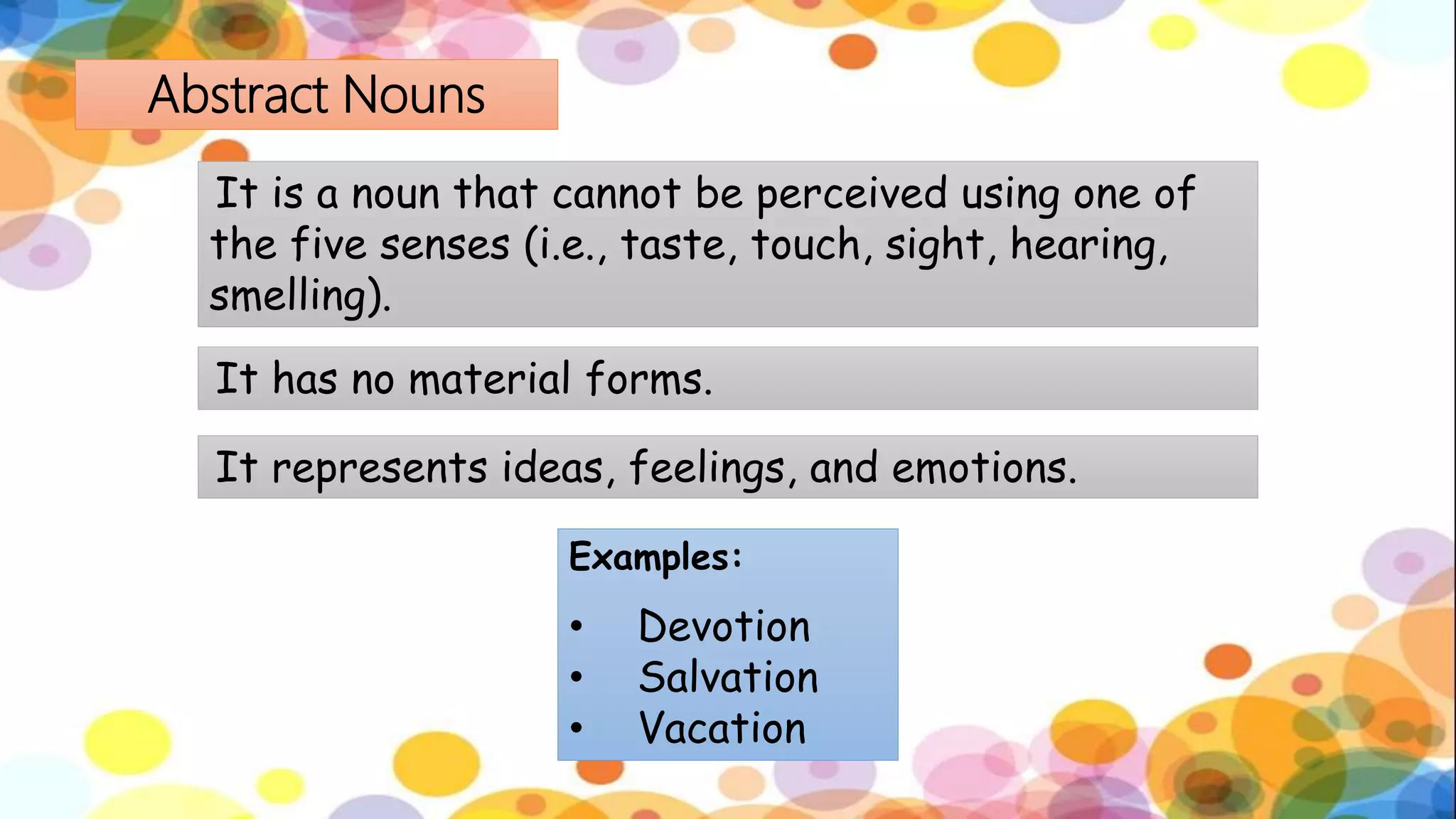 Concrete and abstract noun | PPTX