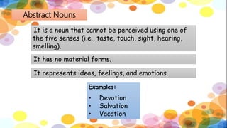 Concrete and abstract noun | PPTX