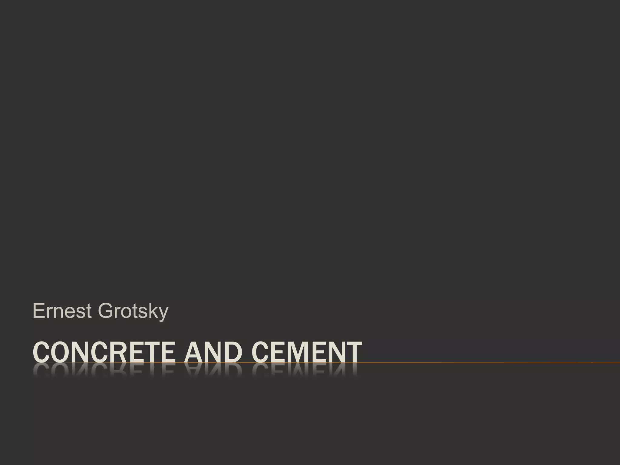 Concrete and Cement | PPTX