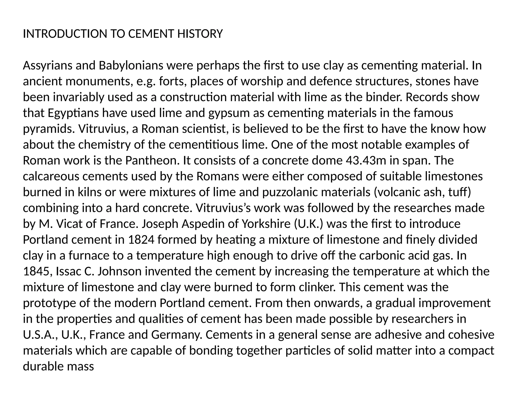 Concrete and for manufatured historycement.pptx
