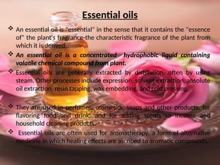 Concrete and Essential oils Extraction from flowers.pptx
