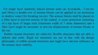Concrete Armors | Rubble mound breakwaters | PPTX