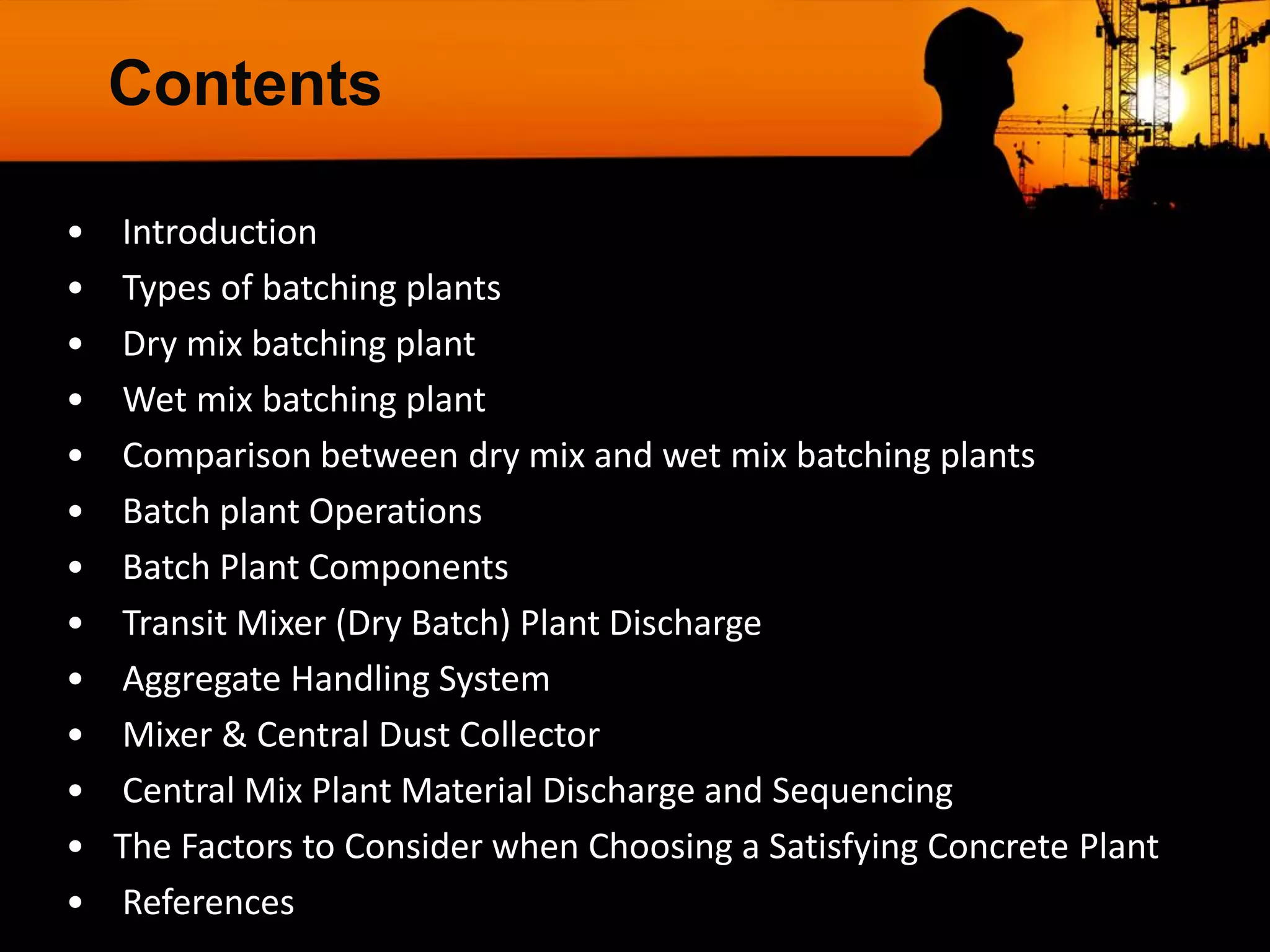 Concrete Batching Plant | PDF | Civil Engineering Industry | Industries