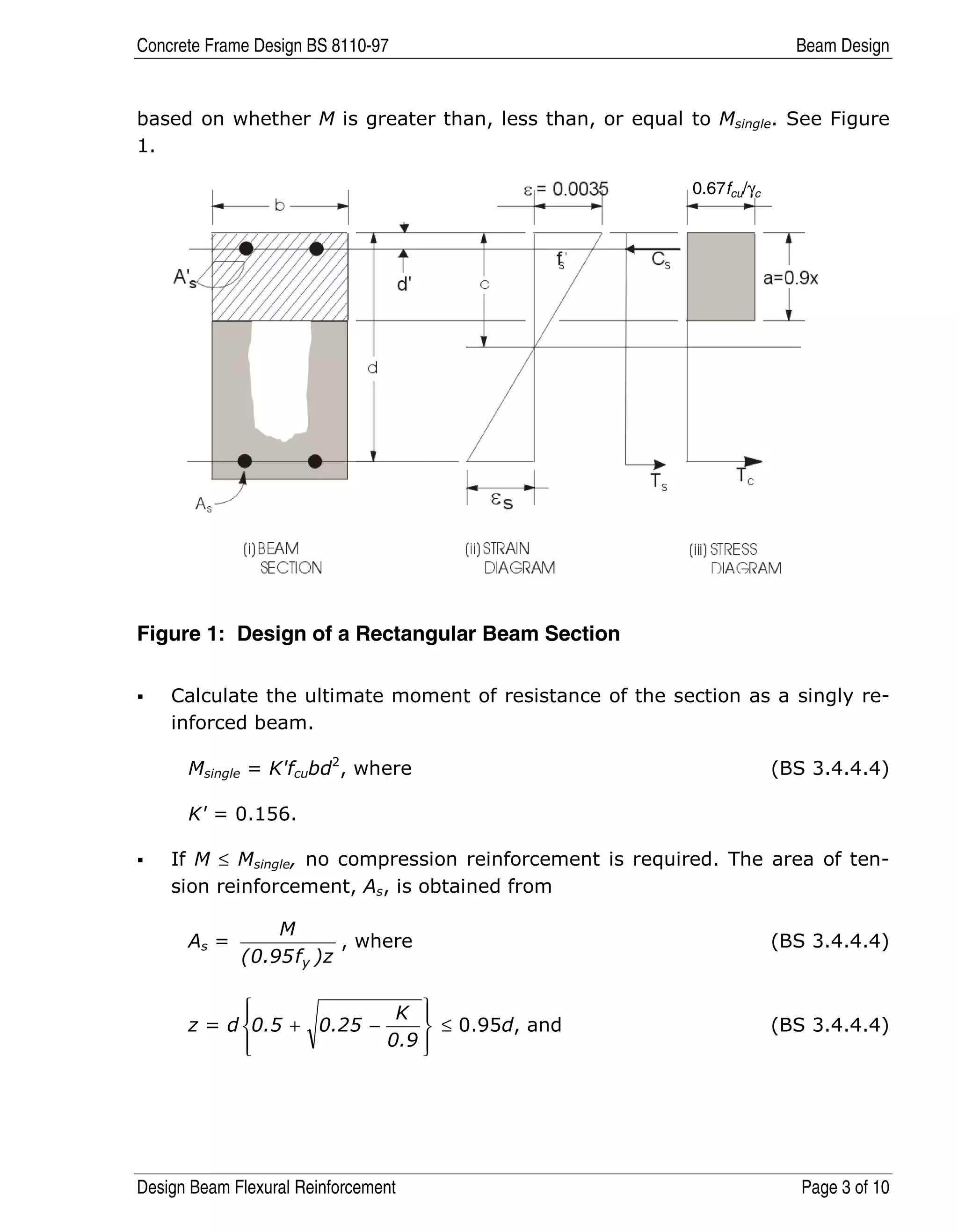 Concrete beam design | PDF