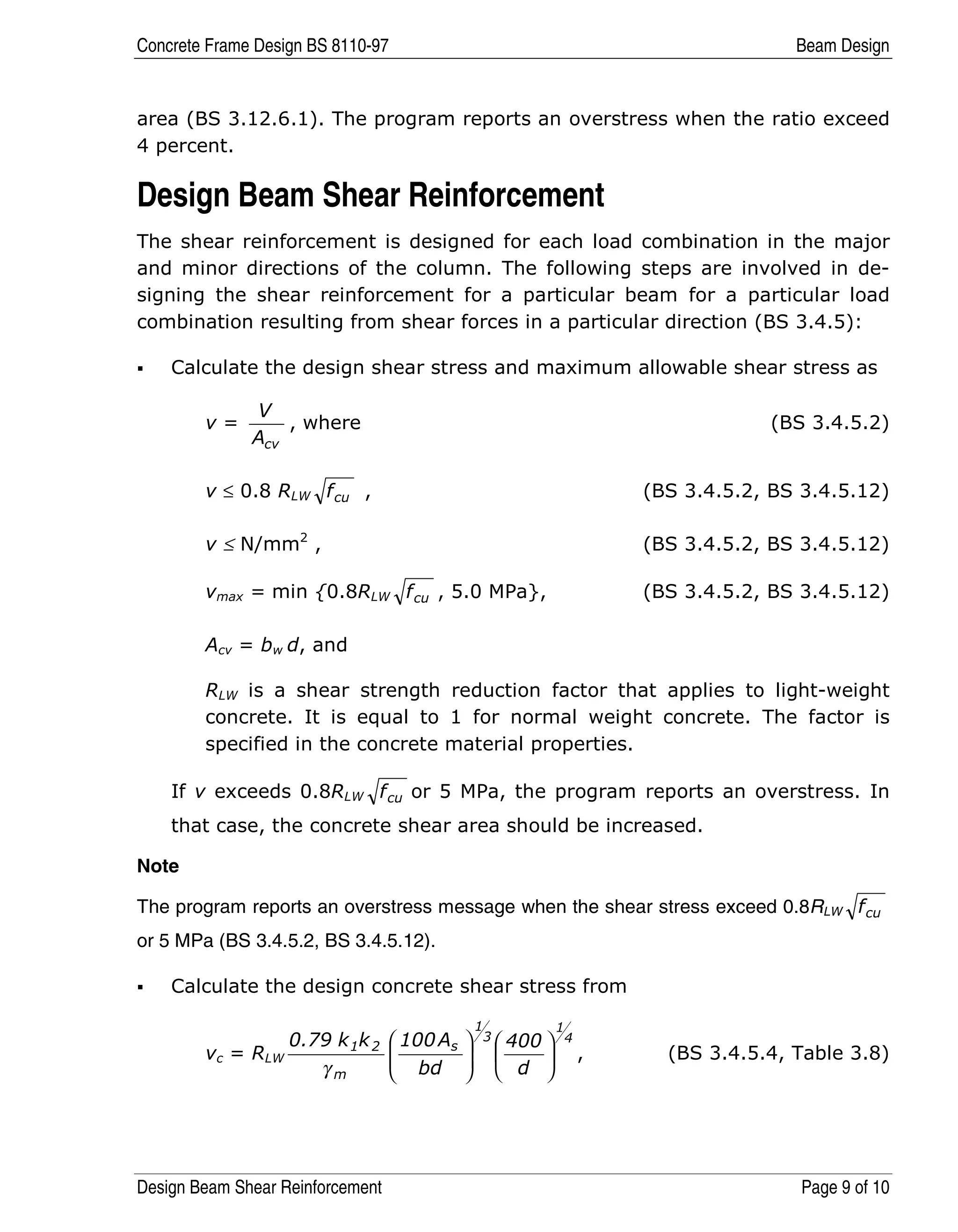 Concrete beam design | PDF