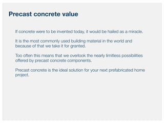 Prefab Concrete Homes Benefits | PDF
