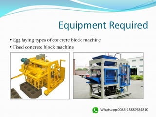 Concrete block manufacturing/Block Making Machine | PPT