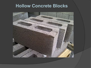 Various types of Concrete Blocks used in Commercial Construction | PPTX