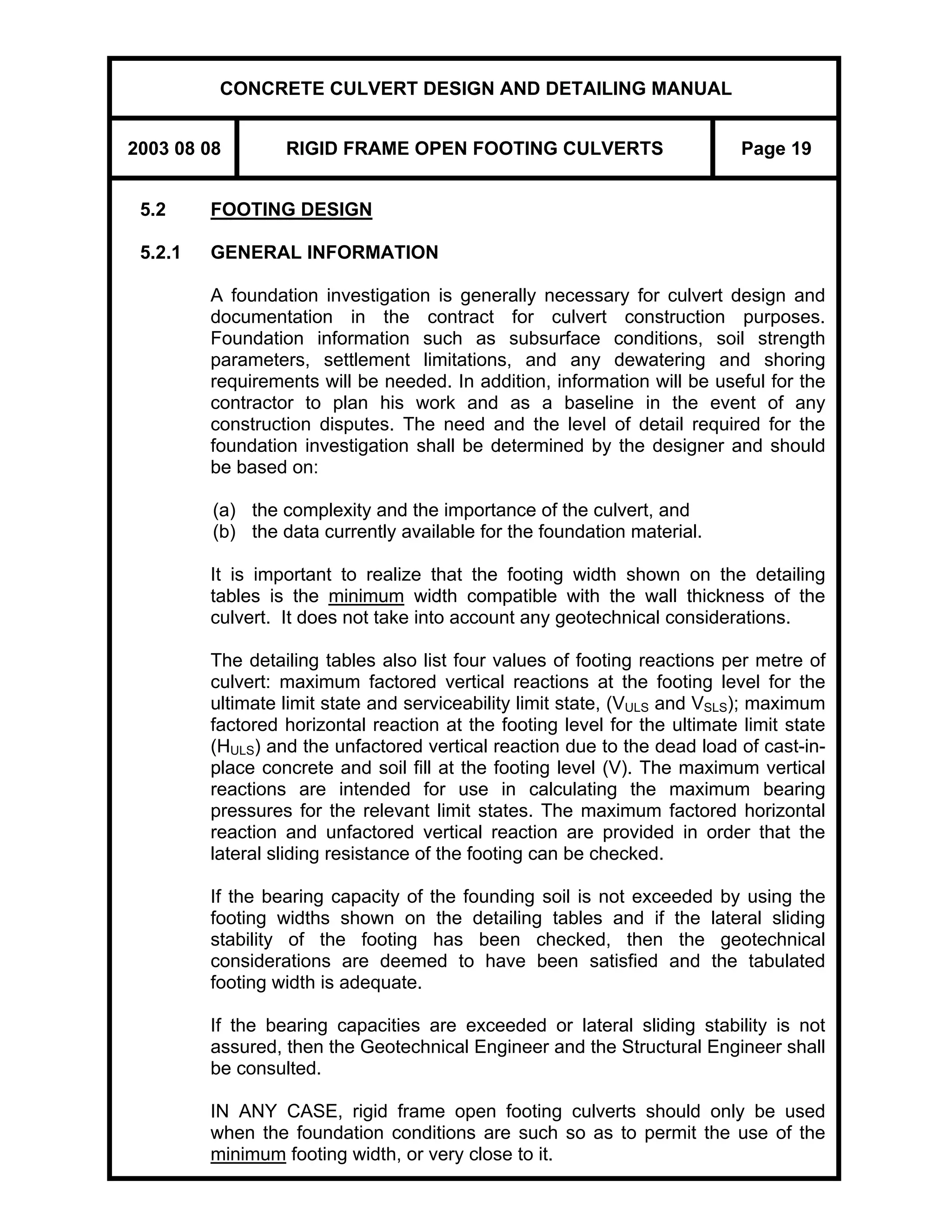 Concrete box culvert design and detailing (british) | PDF