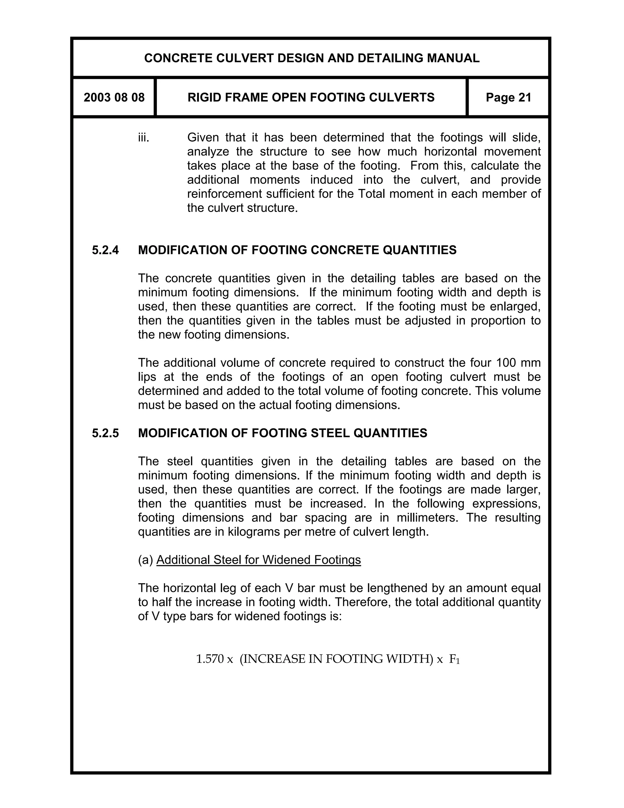 Concrete box culvert design and detailing (british) | PDF