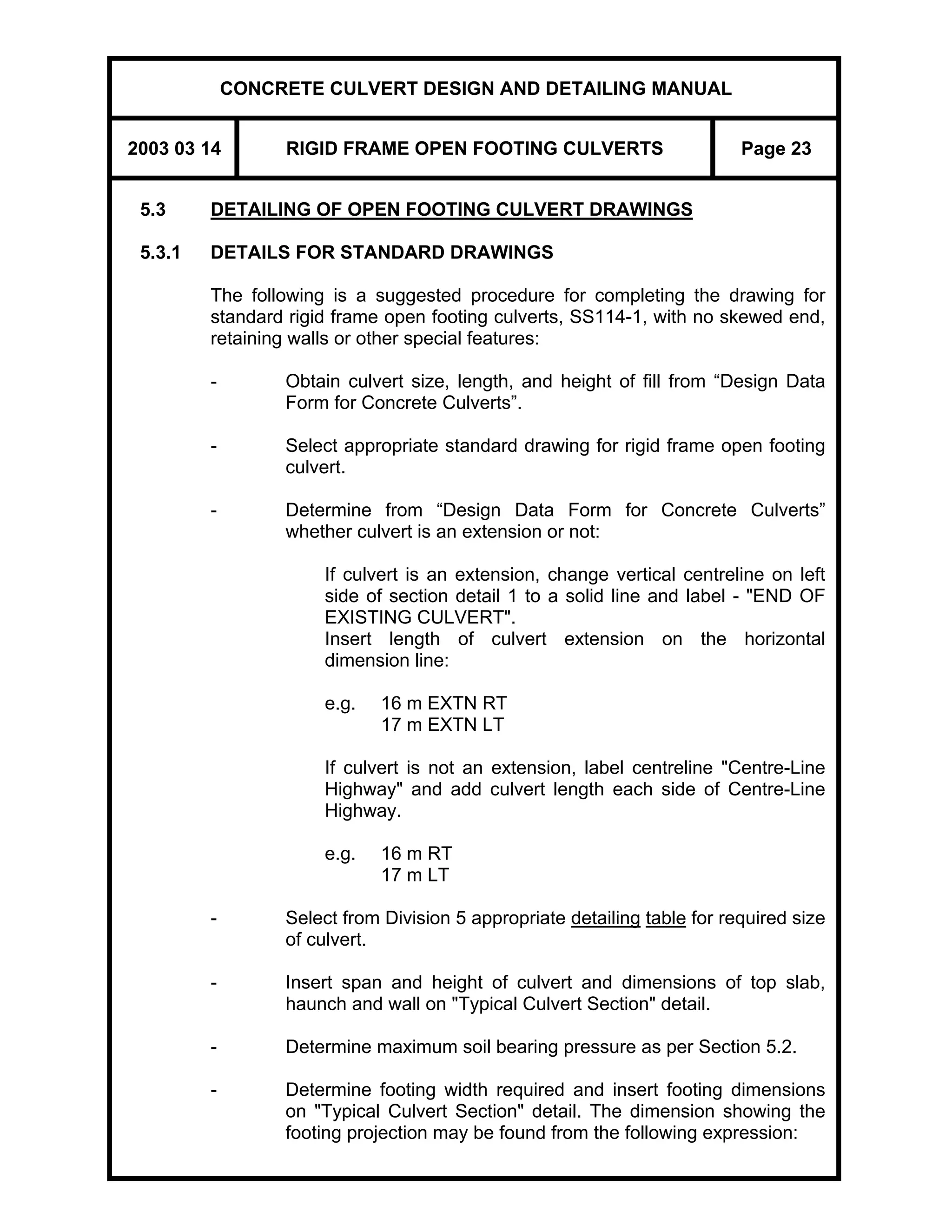 Concrete box culvert design and detailing (british) | PDF