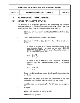 Concrete box culvert design and detailing (british) | PDF