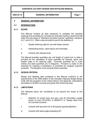 Concrete box culvert design and detailing (british) | PDF