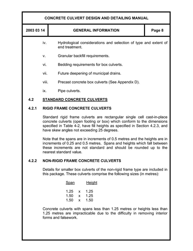 Concrete box culvert design and detailing (british) | PDF