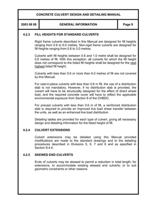 Concrete box culvert design and detailing (british) | PDF