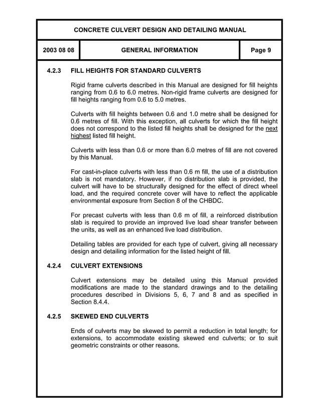 Concrete box culvert design and detailing (british) | PDF