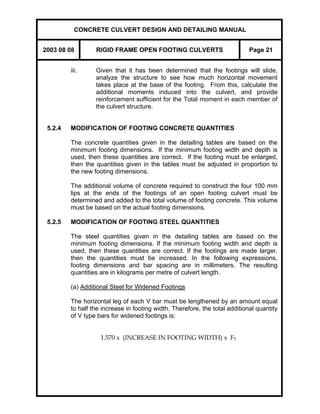 Concrete box culvert design and detailing (british) | PDF