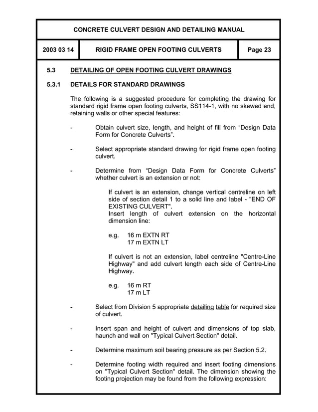 Concrete box culvert design and detailing (british) | PDF