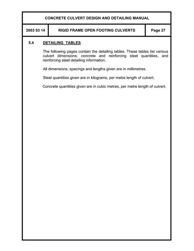 Concrete box culvert design and detailing (british) | PDF
