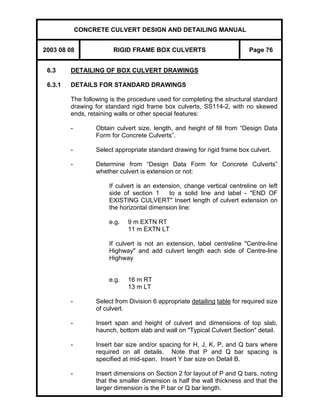 Concrete box culvert design and detailing (british) | PDF