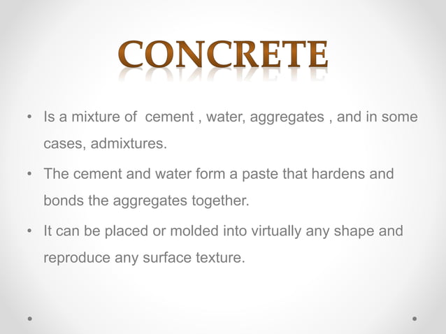 Introduction to Concrete | PPTX | Civil Engineering Industry | Industries
