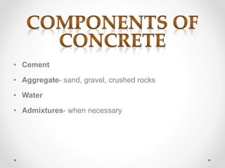 Introduction to Concrete | PPTX